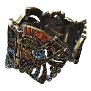 Heidi Daus | Accessories | Heidi Daus Art Deco Bronze Metal Swarovski ...